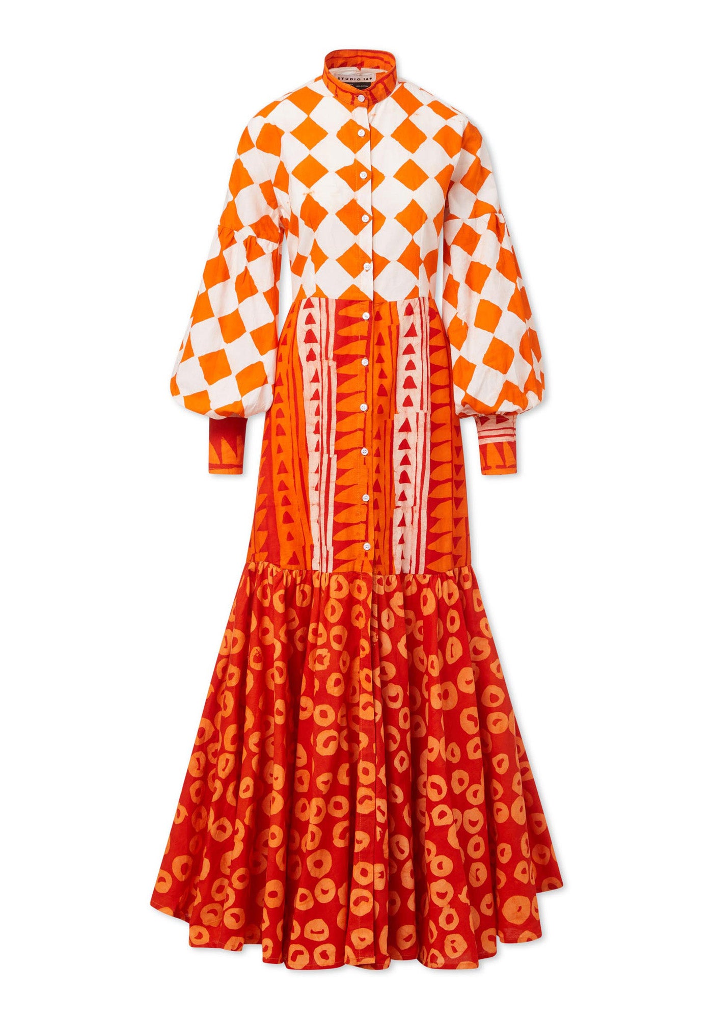 Cotton Maxi Blouson Sleeve Shirt Dress – Studio One Eighty Nine